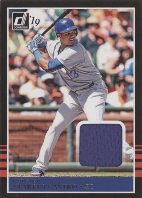 2019 Panini Donruss - Retro 1985 Materials Starlin Castro #85M-SC (MEM ...