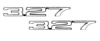 Chevrolet 327 Emblem Set. for 1968 Camaro *PAIR* - Authentic GM Parts ...