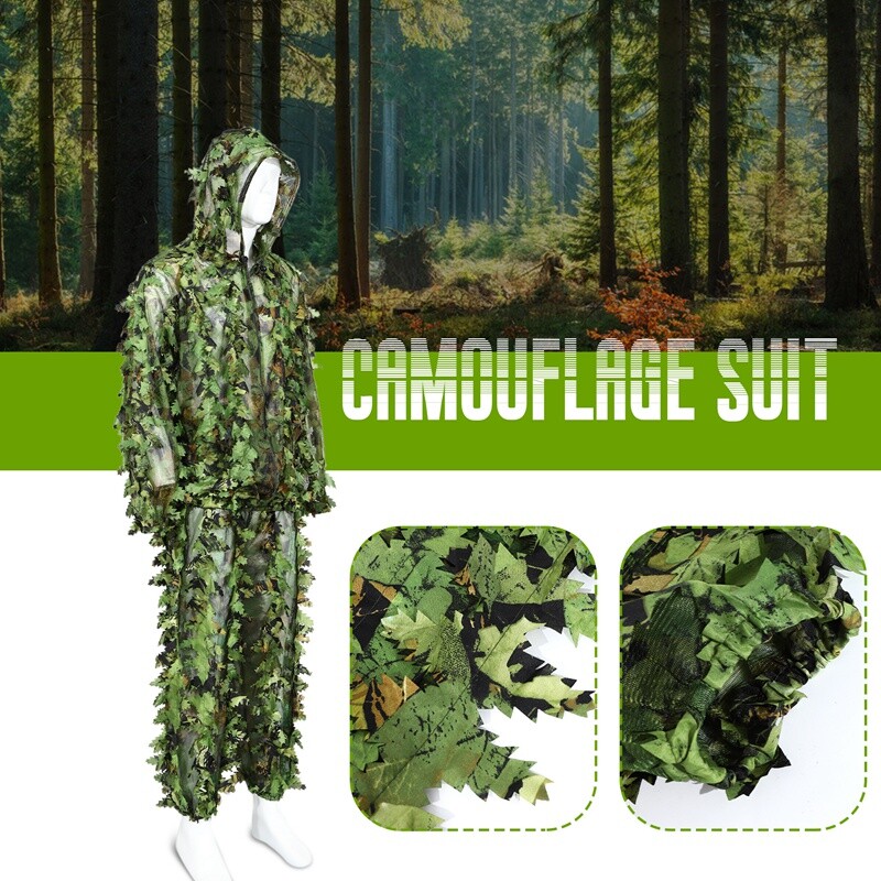 Sticky Flower Leaves Camouflage Suit Hunting Suit Woodland3965 | eBay
