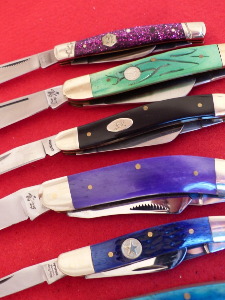 collection Rough Rider-Steel Warrior-Ocoee-etc mint stockman set knife ...