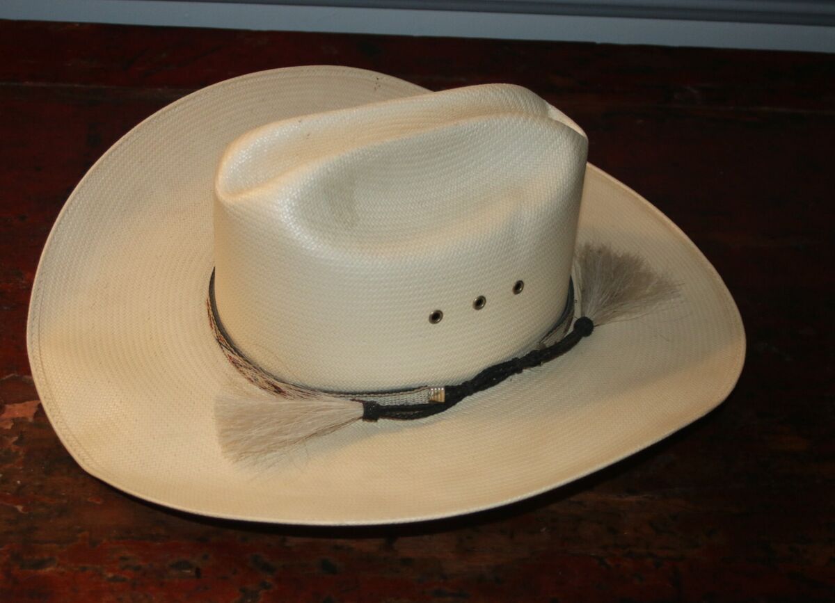 Wrangler 20x Shantung Panama Cowboy Hat 7 straw Braided Wrangler 20x Shantung Panama Cowboy Hat 7 straw Braided