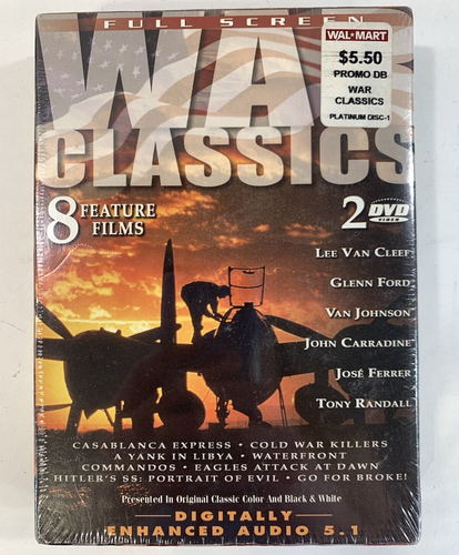 War Classics (2 Disc DVD box Set) 8 Feature Films - New, Sealed WW2 Set ...