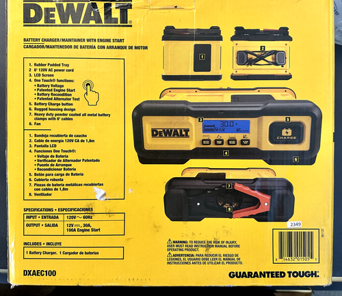 DeWalt DXAEC100 100A Battery Charger/Maintainer - Engine Start for sale online | eBay