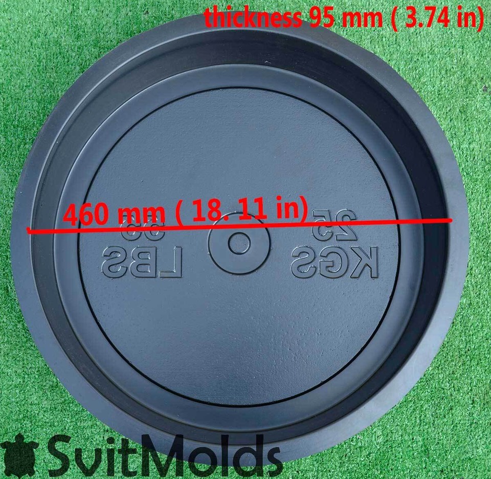 PLATES BARBELL DISCS 5 pcs Molds CONCRETE WEIGHT DISCS OLYMPIC LIFTING ...