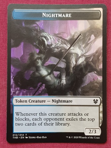 Magic The Gathering THEROS BEYOND DEATH NIGHTMARE token card MTG | eBay ...