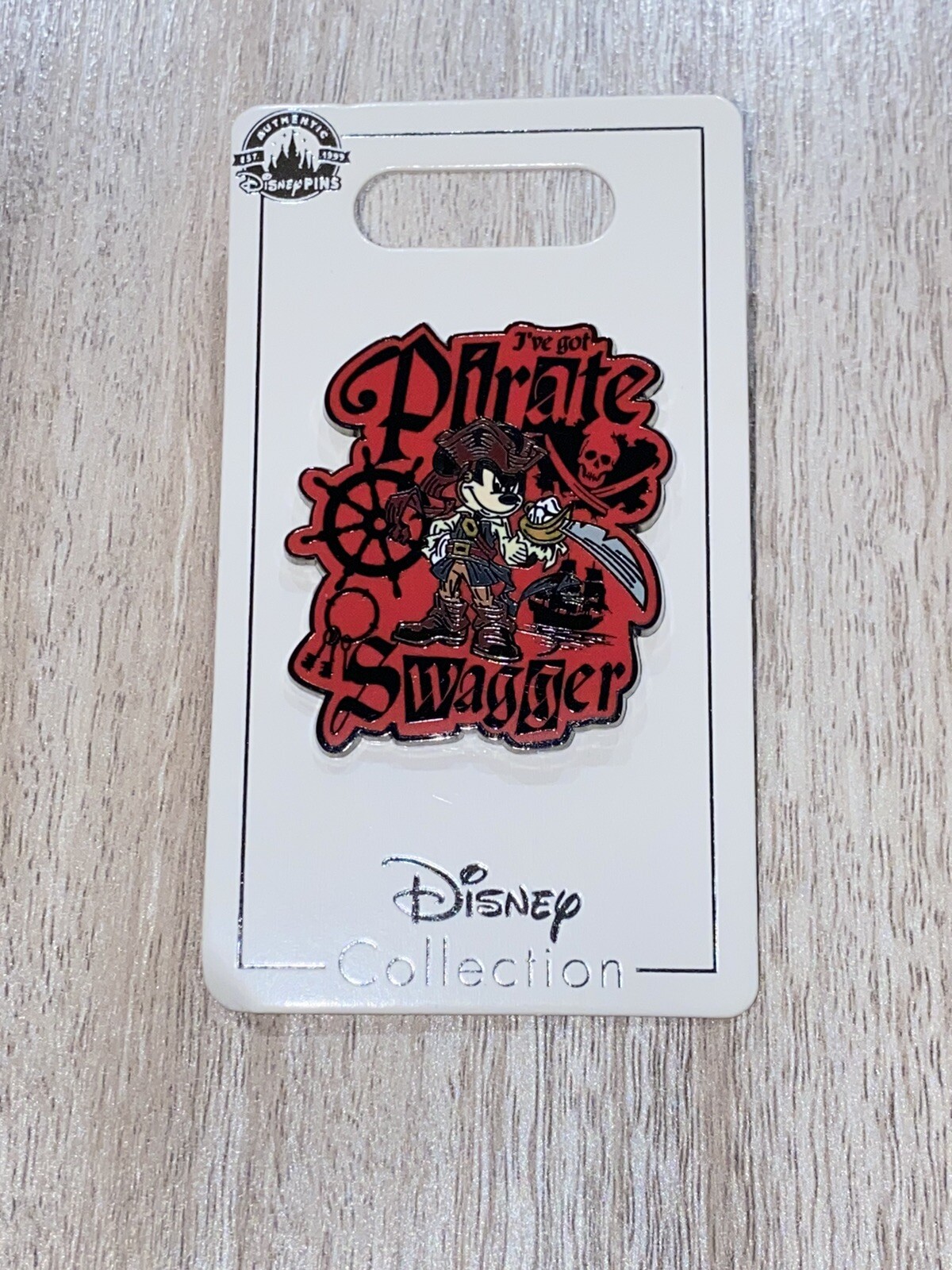 New Disney Pin Pirates Of Caribbean Red Minnie PIRATE SWAGGER +Map ...