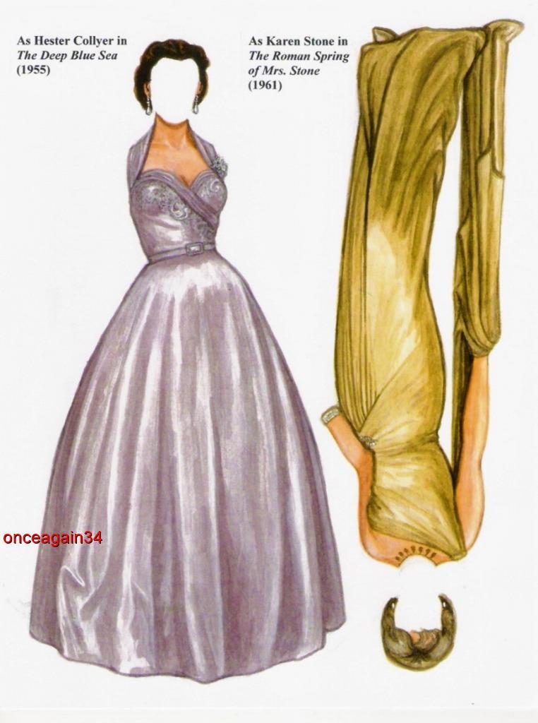 VINTAGE UNCUT VIVIEN LEIGH PAPER DOLLS~#1 REPRODUCTION~EXTREMELY RARE ...