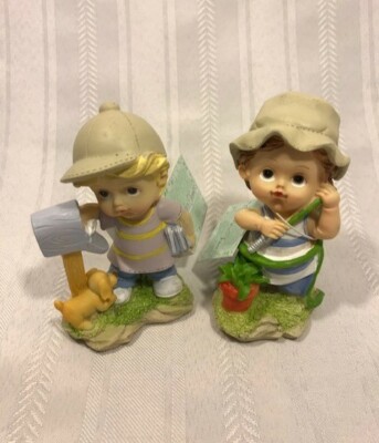 Vintage Tender Times Collectible, set of 2, Boy's Figurines, New, 4 1/2 ...