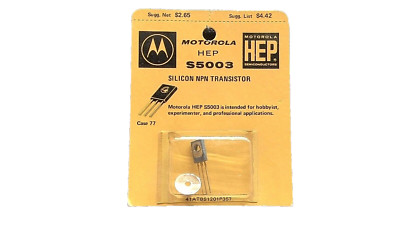 Motorola HEP S5003 (HEPS5003) Silicon NPN Transistor - Brand New in ...