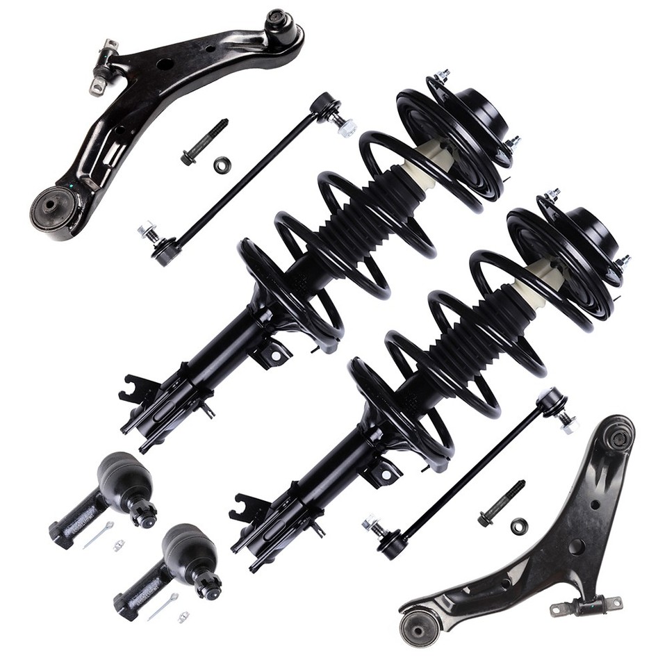 Front Struts w/ Springs Control Arm Sway Bar Outer Tie Rod For HYUNDAI ...