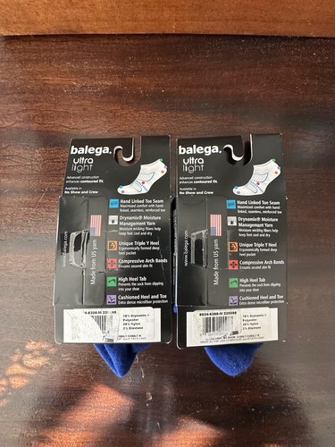 BALEGA ULTRALIGHT PERFORMANCE NO SHOW Cobalt SOCKS Size MEDIUM X 2 | eBay