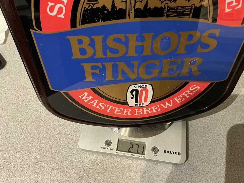 Stunning Shepherd Neame Bishops Finger Pub Advertising Sign Not Enamel ...