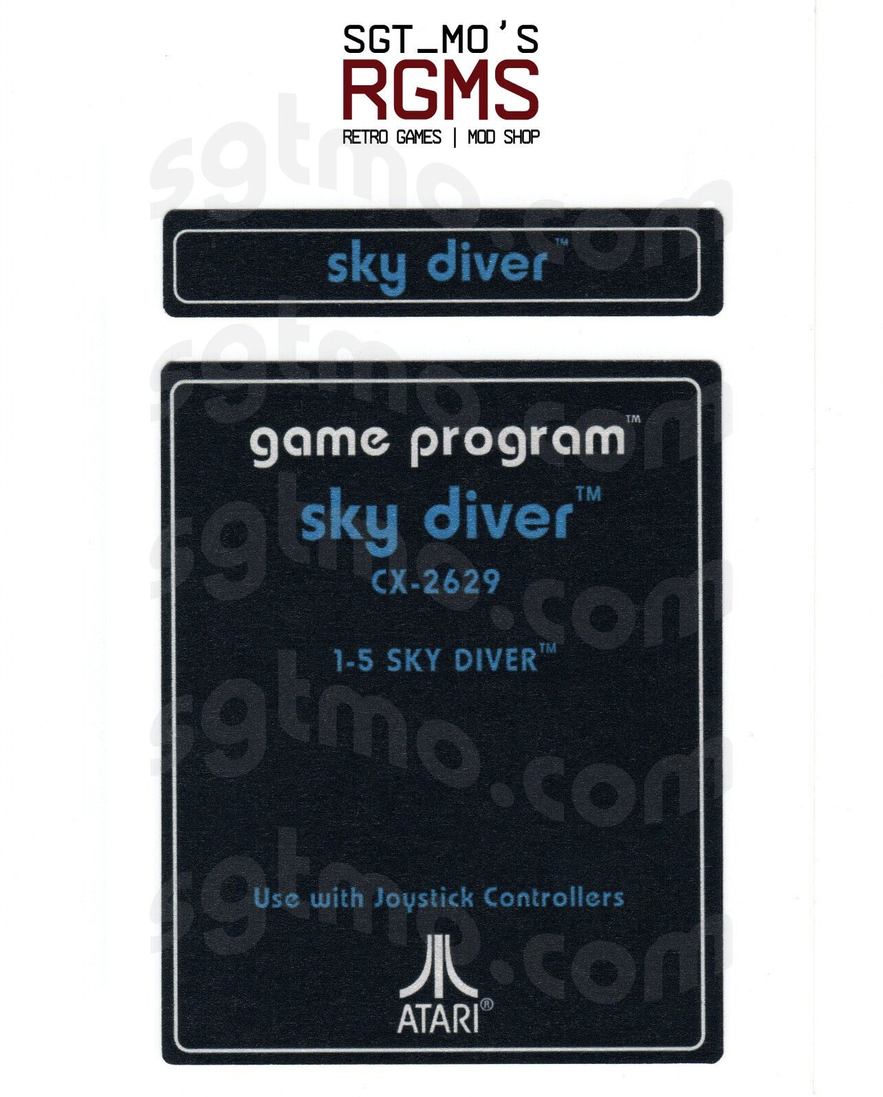 Atari 2600 Replacement Text Style Label - Sky Diver | eBay