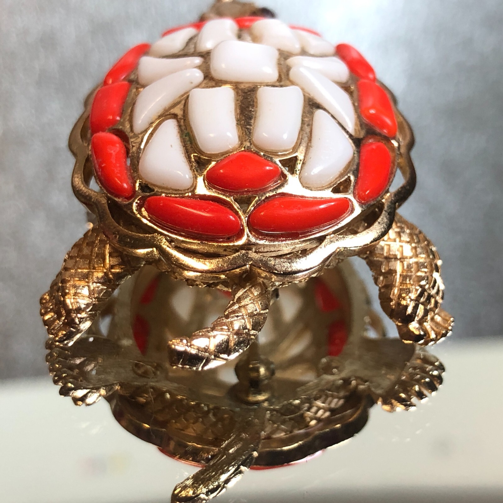 RARE VINTAGE Alfred Philippe TRIFARI Turtle PIN Brooc… - Gem