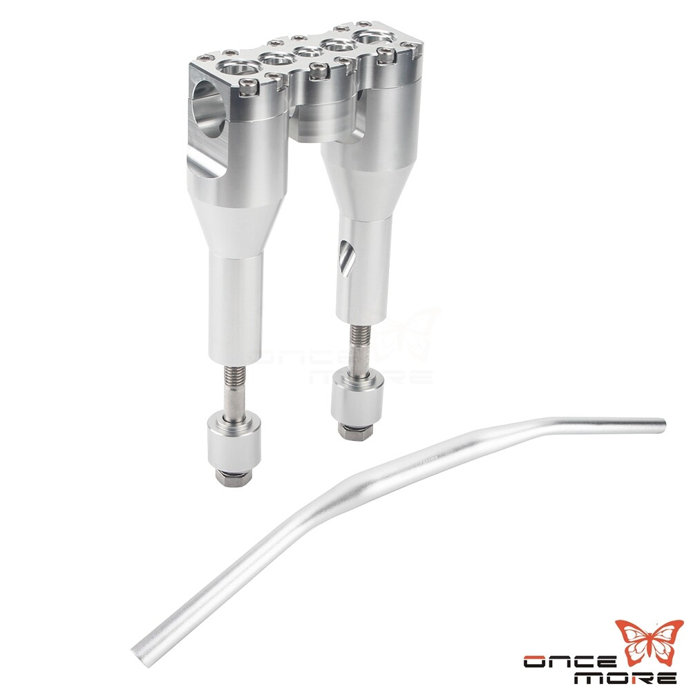 1-1/2" Motorcycle Handlebar Mount Adapter Risers Clamp W/ Handle Bar ...
