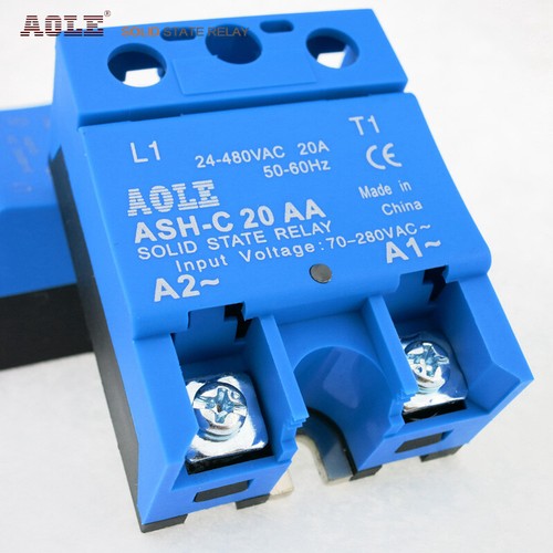 20A single phase AC solid state relay ASH-C 20AA for motors, heating ...
