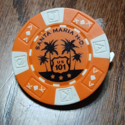 ⭐Santa Maria HARLEY DAVIDSON Santa Maria California DEALER POKER CHIP ...