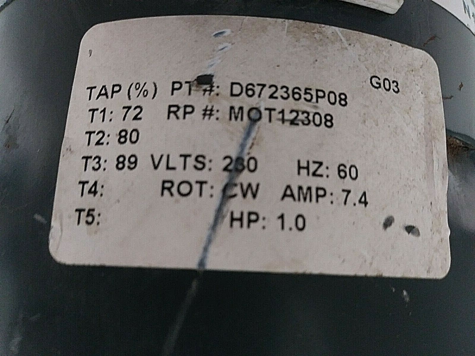 GE X13 1HP MOTOR 5SME39SXL051 D672365P08 MOT12308 (0406) B4 CP | eBay