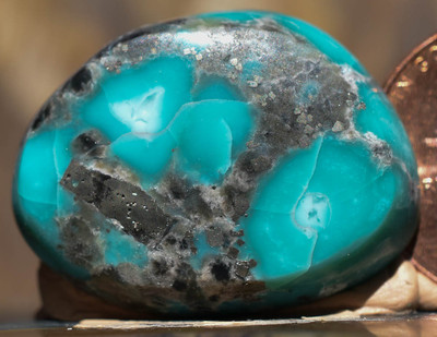 Campitos Blue Ice Turquoise with pyrite inclusions Cabochon e | eBay