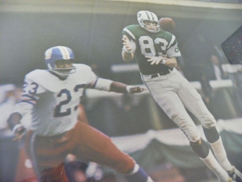 George Sauer #83 NY Jets 24x36 Walter Yost Photographer 1969 Renselaar ...