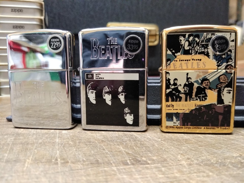 Vtg NOS 1996 8 Pc Lot Zippo Beatles Cigarette Lighter Collection w ...