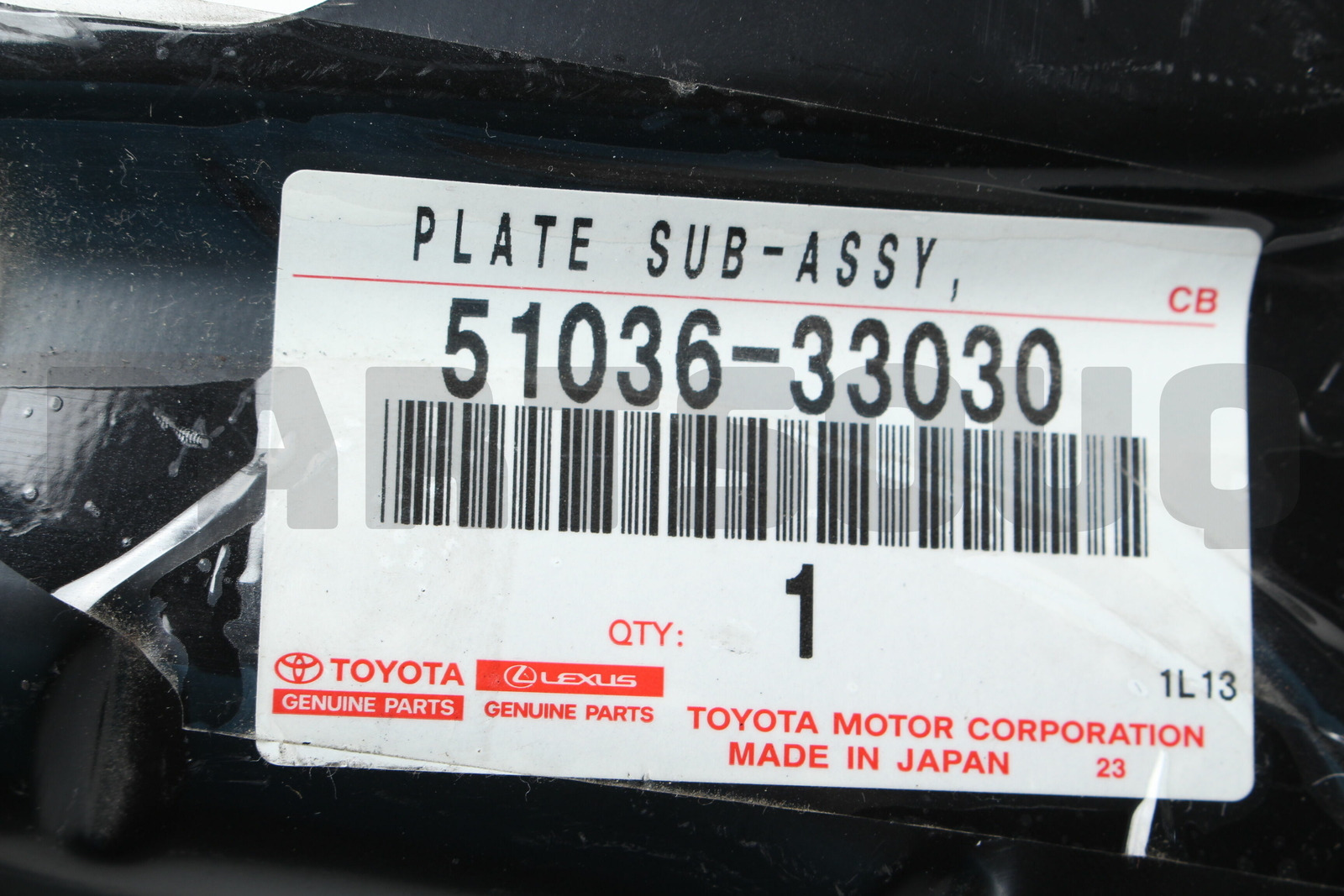 5103633030 Genuine Toyota PLATE SUB-ASSY, FRAME SIDE RAIL, LH 51036 ...
