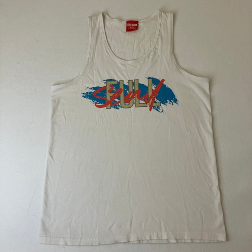 Nelk FULL SEND Tank Top Mens M Jazz Design Sleeveless White T-Shirt Tee ...