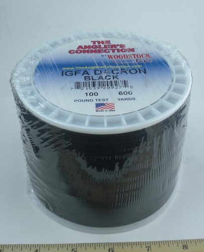 Woodstock Braided IGFA Black Dacron Line 100 Lb. Test 600 Yd ...