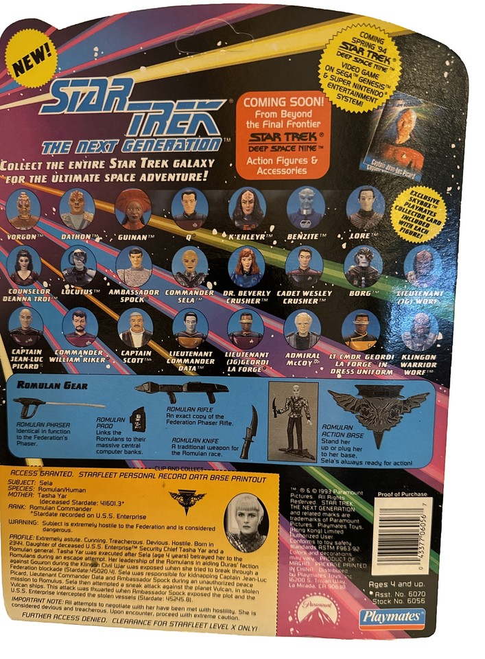 Star Trek Next Generation: Commander Sela Action Figure - 1993 ...