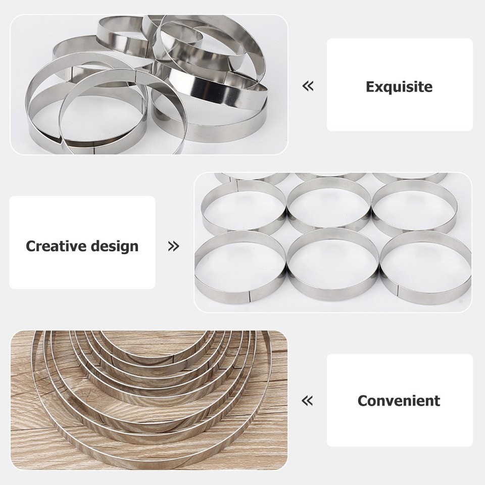 2 Pcs Pastry Ring Kitchen Pizza Rings Baking Molds | eBay UK