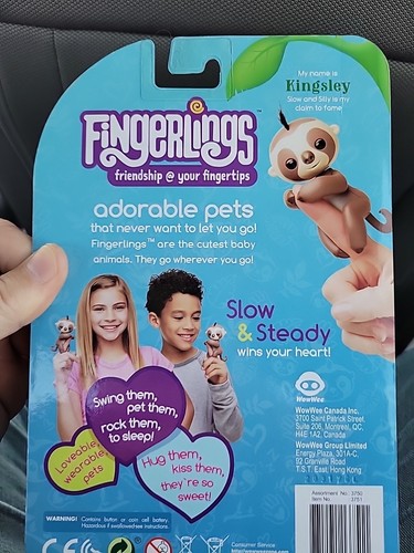NEW AUTHENTIC KINGSLEY SLOTH FINGERLINGS WOWWEE | eBay