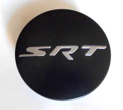 DODGE CHALLENGER CHARGER DURANGO BLACK SRT WHEEL CENTER CAP. 2-3/8" O.D ...