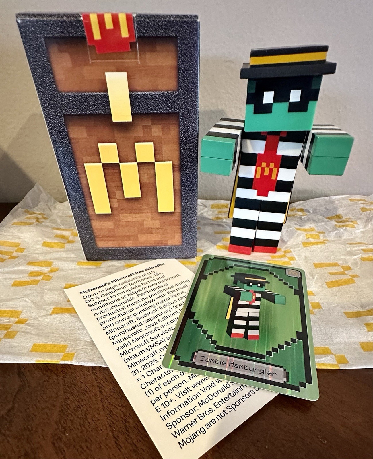 McDonald’s Adult Happy Meal Minecraft Movie Zombie Hamburglar Toy w ...