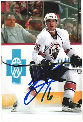 Kurtis Foster Autographed 4x6 Color Photo Edmonton Oilers #26 White A ...