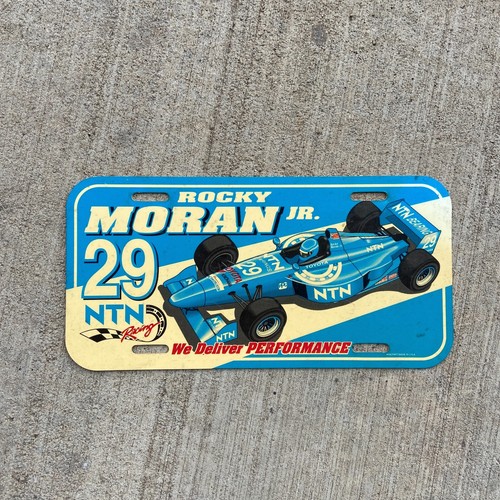 Rocky Moran Jr License Plate Booster Indycar NTN Vintage Plastic Garage ...