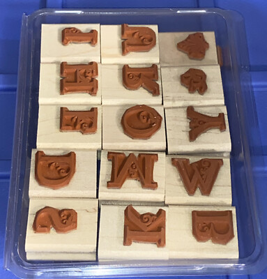 Stampin up! "Lovely Letters Alphabet" 30pc Double Mounted Wood Set ...
