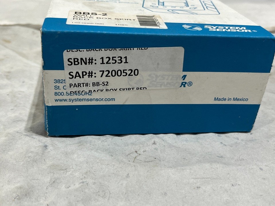 NIB System Sensor BBS-2 SpectrAlert Advance Indoor Wall Back Box Skirt ...