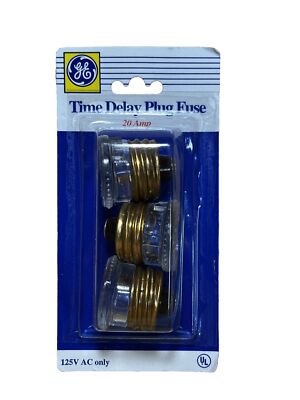 GE 20 Amp Time Delay Plug Fuse - Edison Base 125V AC Only | eBay