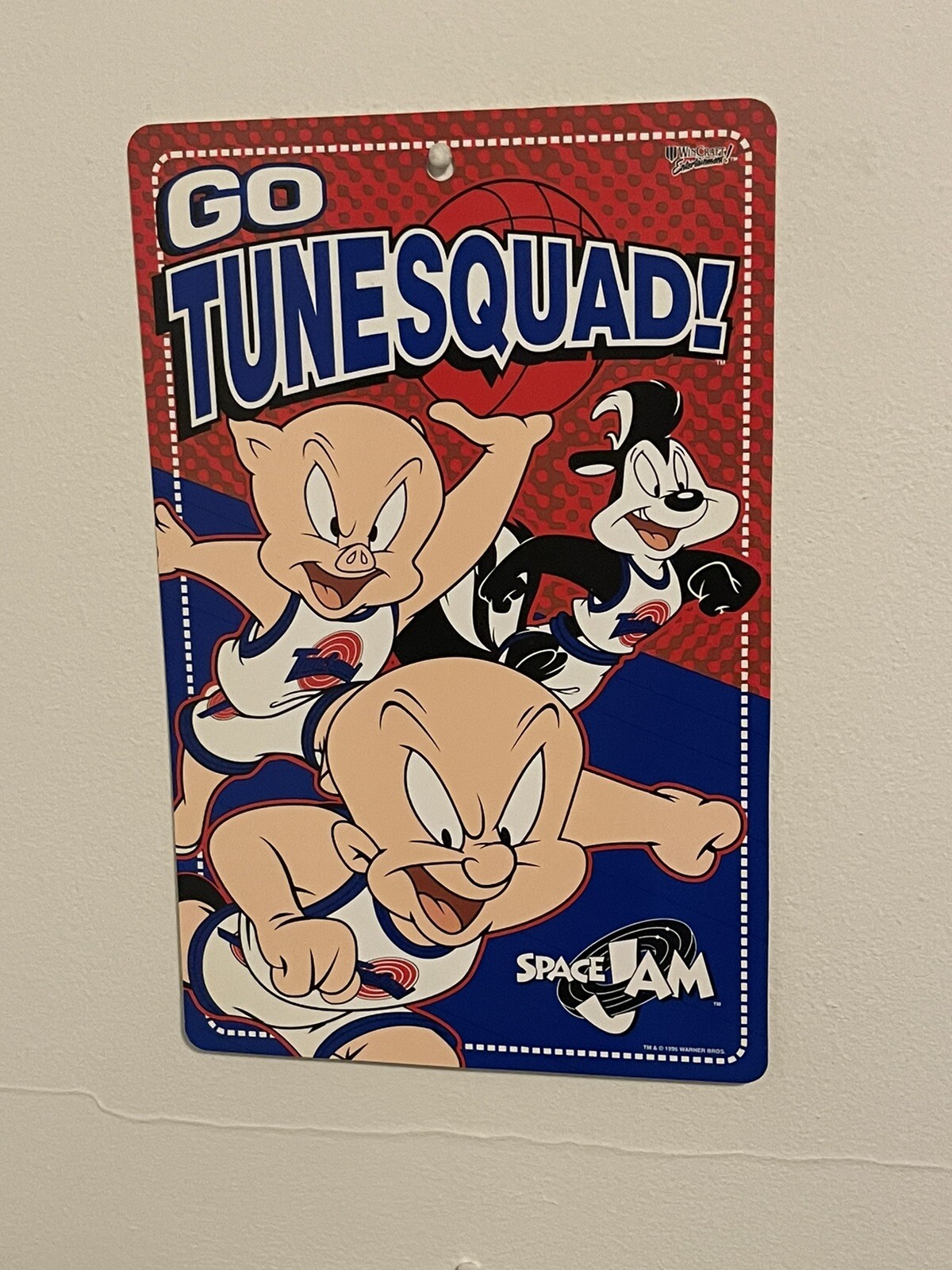 Space Jam “GO TUNESQUAD” Plastic Sign NBA Warner Brothers 9x15 | eBay