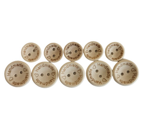 15mm 20mm 25mm "Handmade" Wooden Buttons. Two Holes. | eBay UK