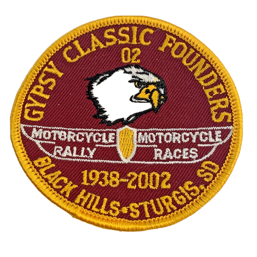 2002 Gypsy Classic Founders Motorcycle Rally Races Patch Black Hills ...