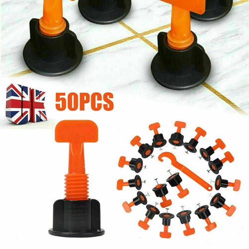 50x Floor Wall Tile Levelling System Leveler Tools Set Kit Reusable ...