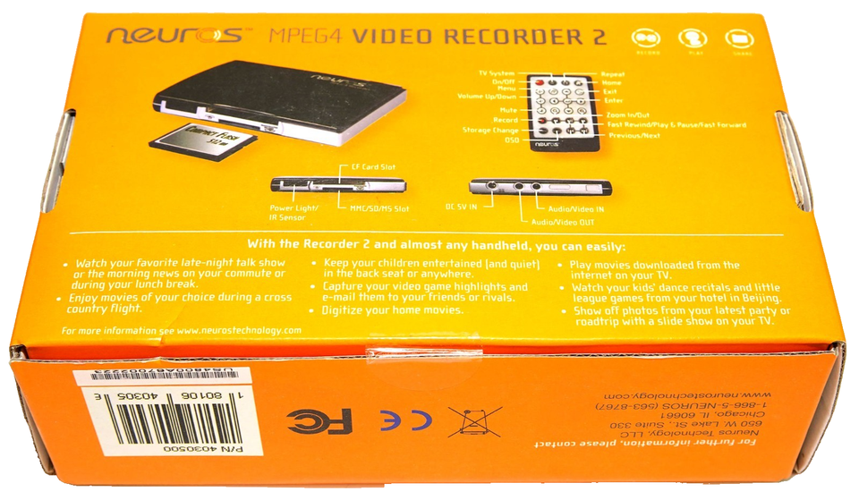 NEUROS MPEG4 VIDEO RECORDER 2 - BRAND NEW IN SEALED BOX | eBay