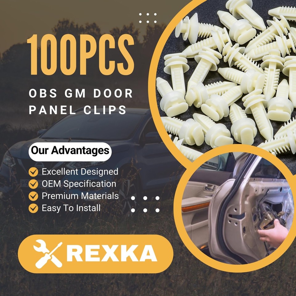 Rexka 50pcs Door Panel Clips Retainers 15545202 Compatible with GM ...