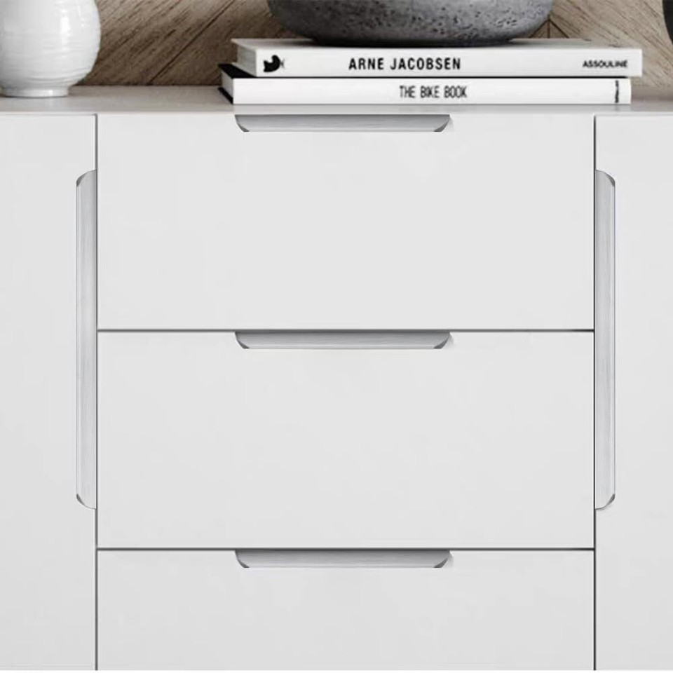 Finger Edge Pulls for Cabinets Hidden Drawer Pulls - Flat Cabinet Pulls ...