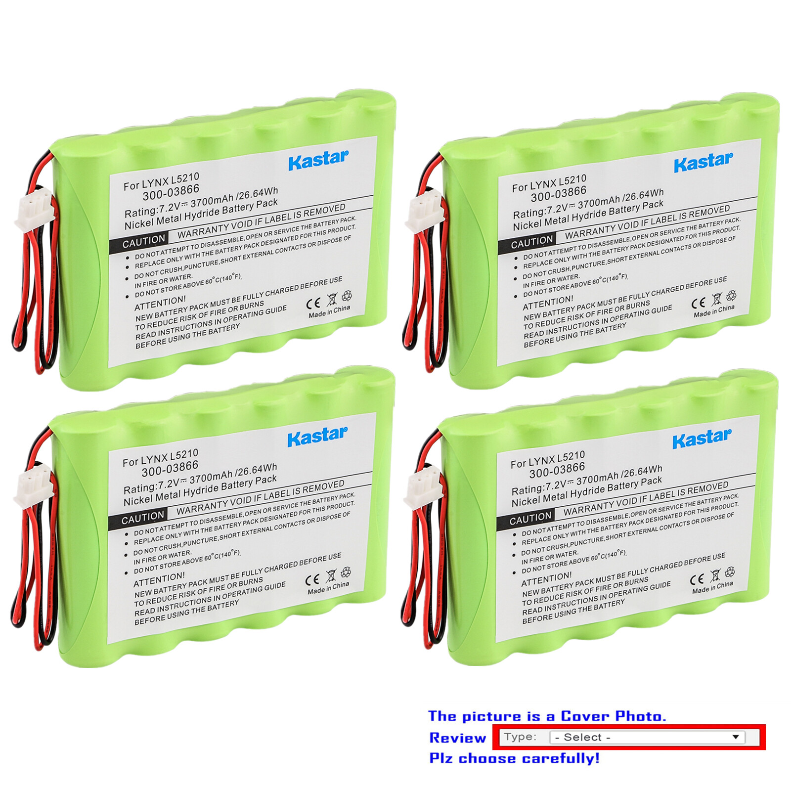 Kastar Ultra High Capacity Battery Replace for Honeywell Lynx Plus Lynx ...