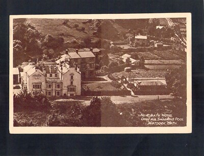 D4151 UK Matlock Bath New Bath Hotel Swimming Pool vintage postcard | eBay