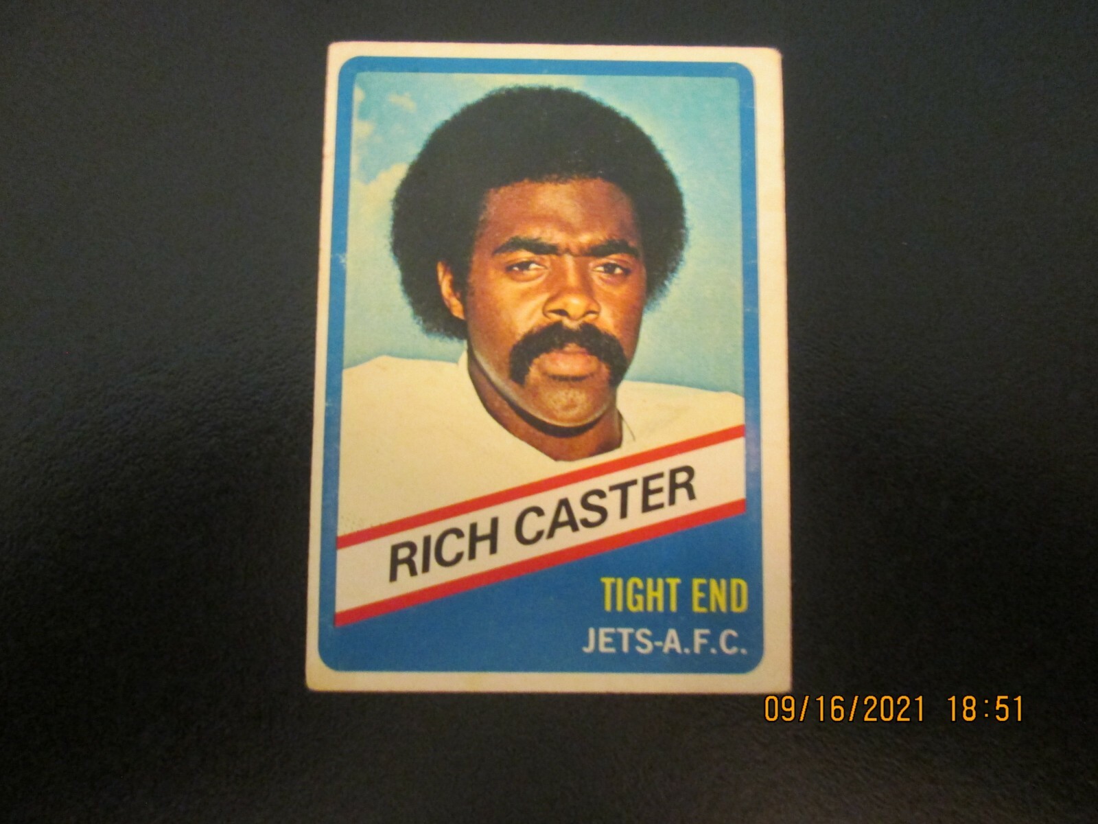 RICH CASTER JETS 1976 TOPPS WONDER BREAD ALL-STAR SERIES FOOTBALL CARD ...