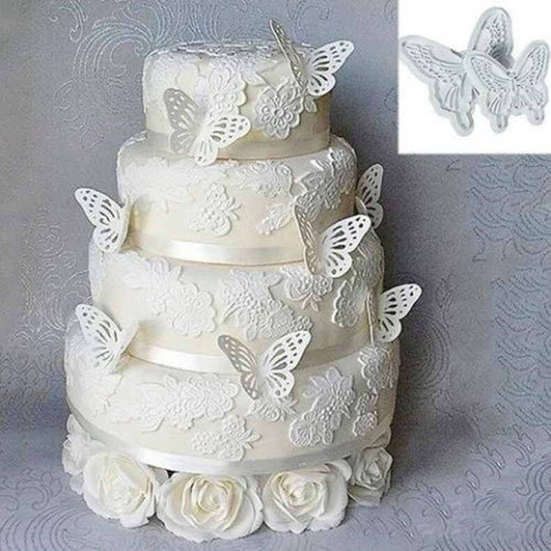 Butterfly Shape Cake Mold 2 Sizes Food-Grade Fondant Decorating Cookie ...