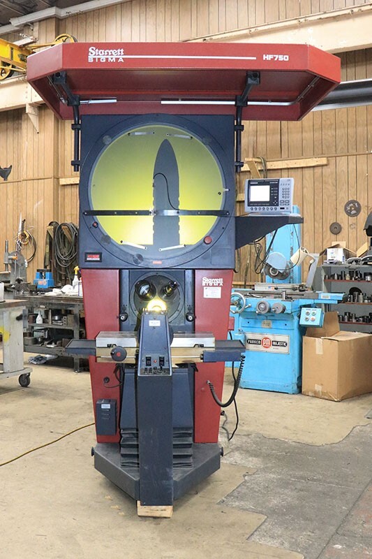 30" Starrett HF750, 2011, QC200 DRO & EDGE DET. OPTICAL COMPARATOR, 3 ...